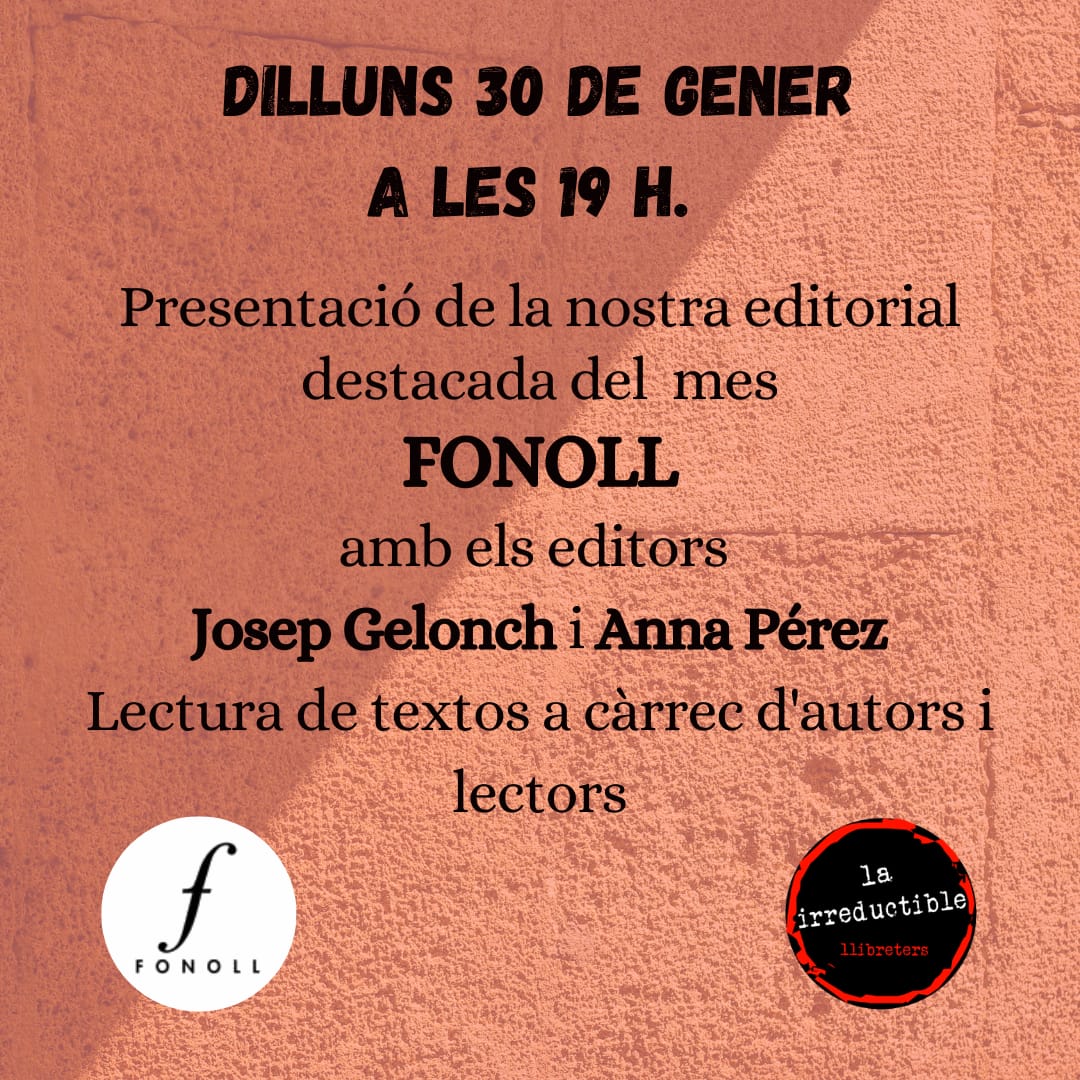 30/01/2023 a les 19.00h Editorial Fonoll, l'editorial destacada del mes ...